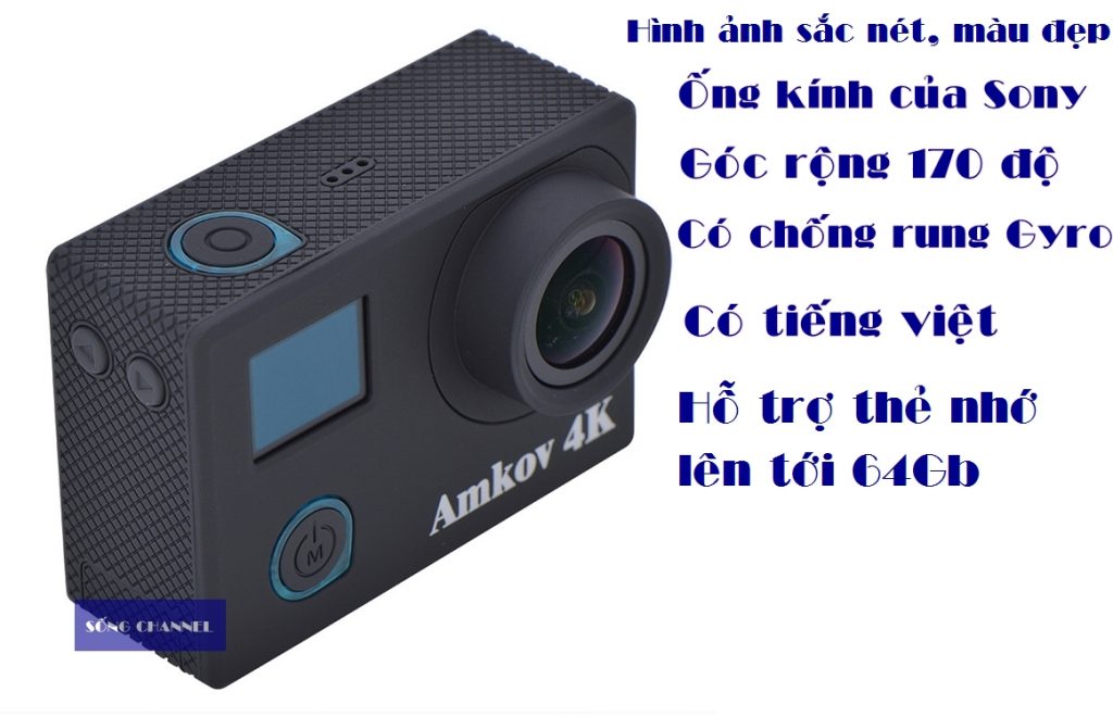 Camera Hành Trình Xe Máy Amkov 8000s Plus- Camera Hành Trình Phượt