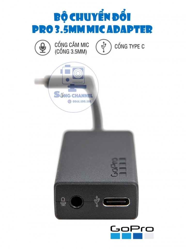 Bộ Chuyển Đổi Gopro Pro 3.5mm Mic Adapter - Phụ Kiện GoPro