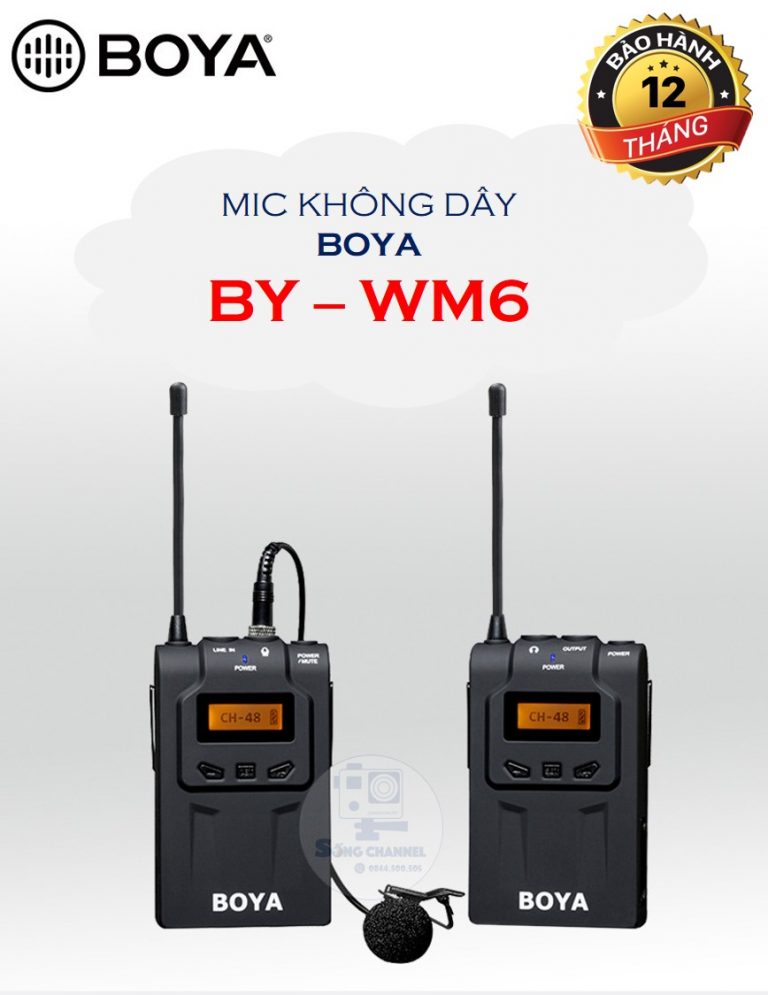 Mic Thu Âm Không Dây Boya BY-WM6 - Micro Cài Áo - Sống Channel