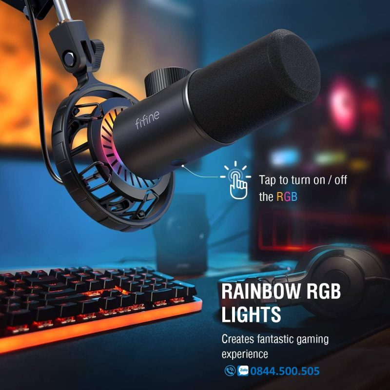 Micro FIFINE K658 RGB CỔNG USB- DYNAMIC CARDIOID MICROPHONE - Hàng ...