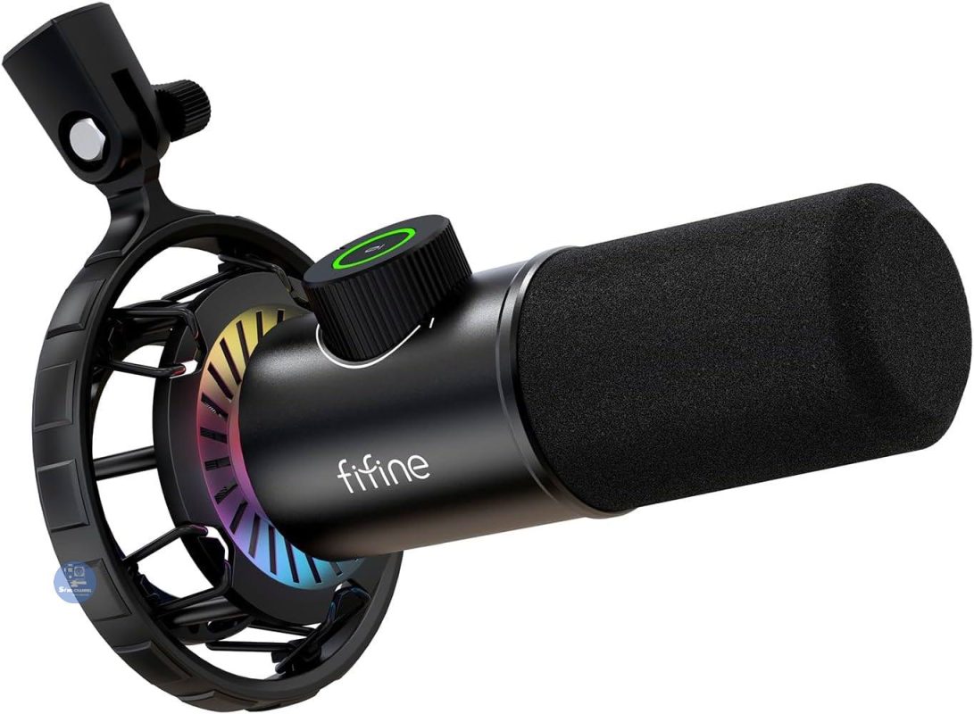 Micro FIFINE K658 RGB CỔNG USB- DYNAMIC CARDIOID MICROPHONE - Hàng Chính Hãng