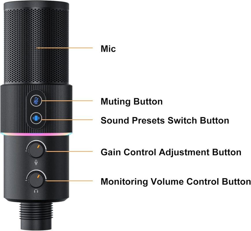 Micro Comica STA-U2D ( RGB Cardioid Condenser USB Microphone Kit)